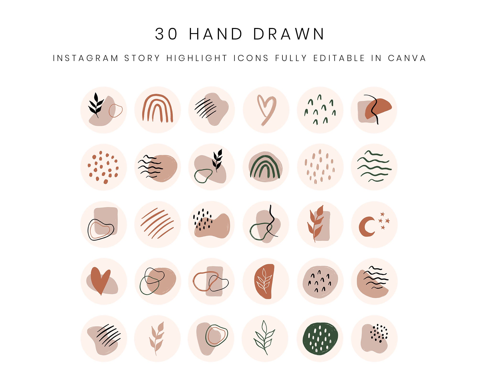 Earth Tones Instagram Story Highlight Icons Autumn IG Story - Etsy