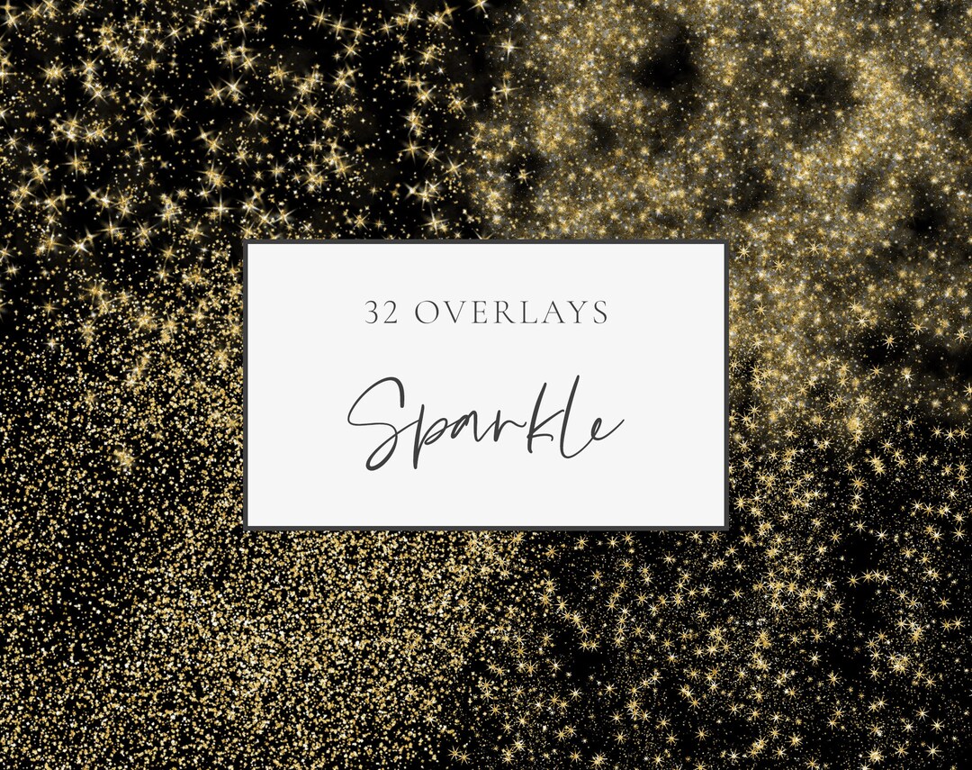 Gold Sparkle Overlay Christmas Overlay Glitter Overlays Digital Overlay ...