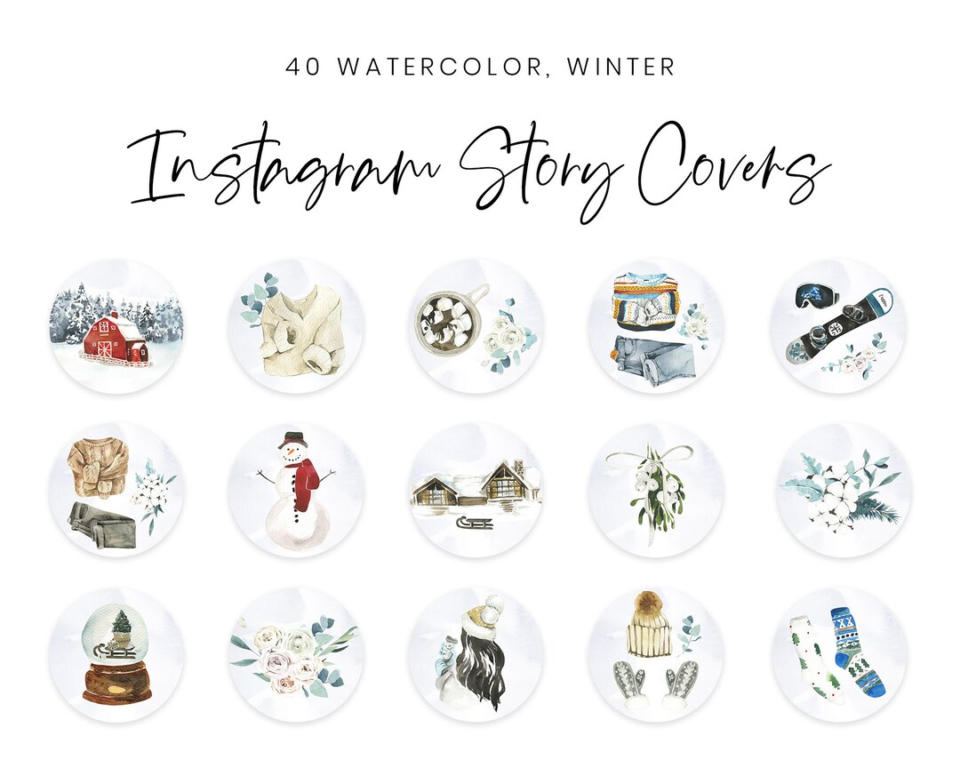 Winter Instagram Story Highlight Icons | Cozy Instagram Story Covers ...