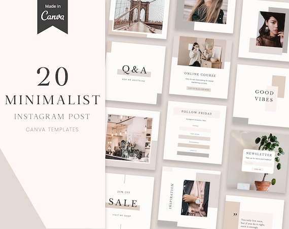Minimalist Instagram Template Instagram Post Canva Template - Etsy