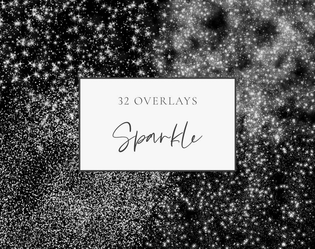 Sparkle Overlay Silver Glitter Overlays Christmas Overlay Digital ...