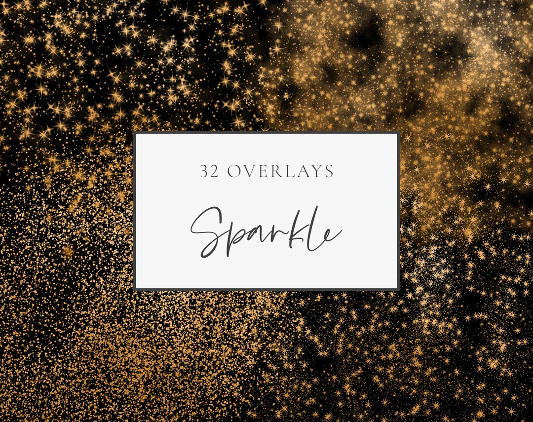 Gold Sparkle Overlay Christmas Overlay Glitter Overlays Digital Overlay ...