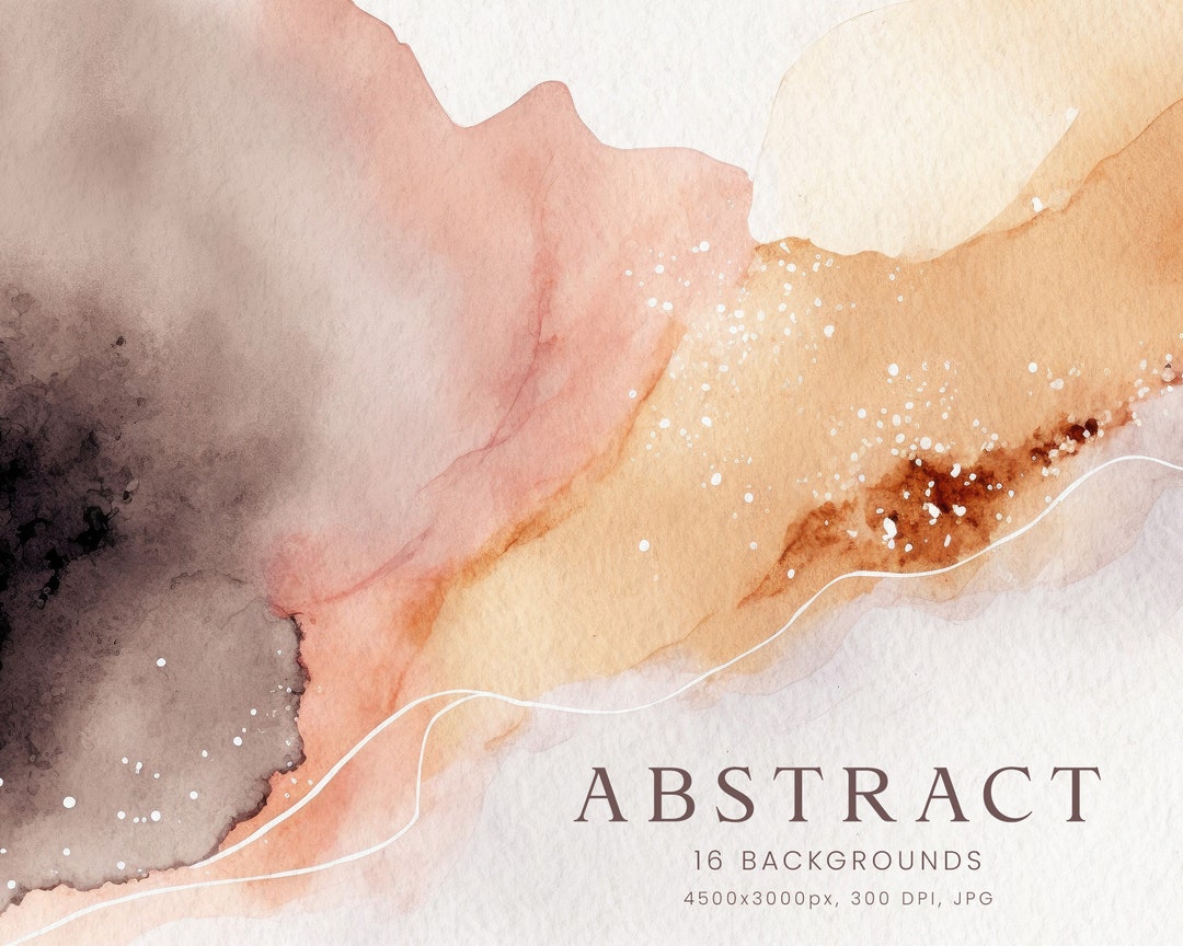 Boho Backgrounds, Neutral Watercolor Textures, Abstract Watercolor ...