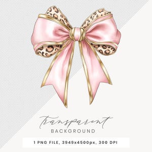 Pink Leopard Bow PNG, Leopard Bow Clipart, Girly Aesthetic, Pink Bow ...