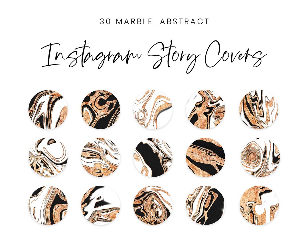 Rose Gold Instagram Story Highlight Icons Marble Instagram - Etsy