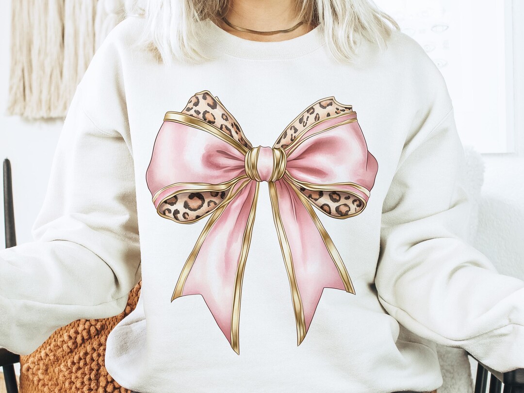 Pink Leopard Bow PNG, Leopard Bow Clipart, Girly Aesthetic, Pink Bow ...