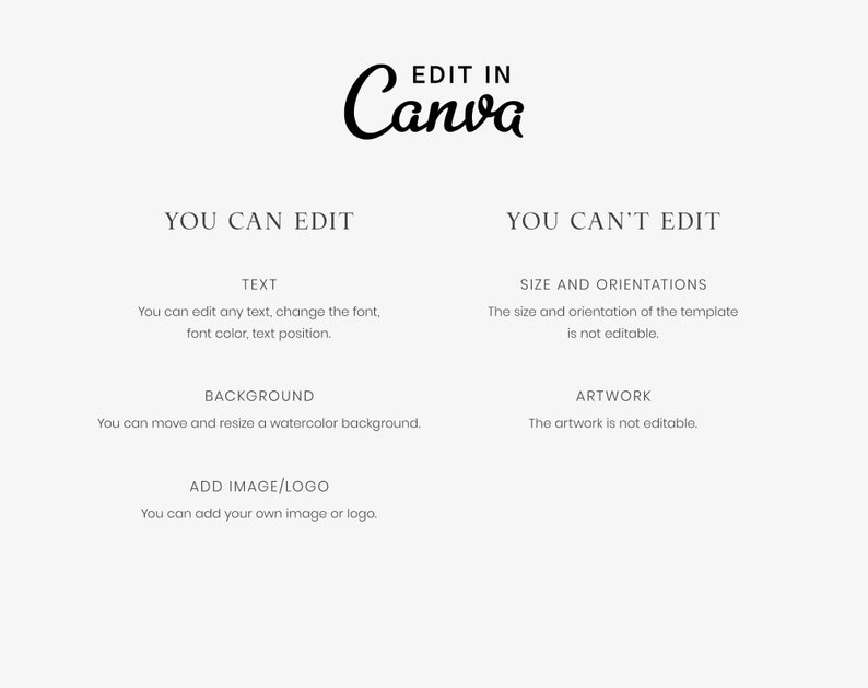 Canva Pricing Template Printable Price List Canva Template - Etsy