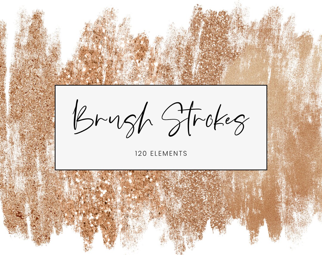 Copper Brush Strokes, Paint Brush Stroke Clipart, Paint Swatches Clip ...