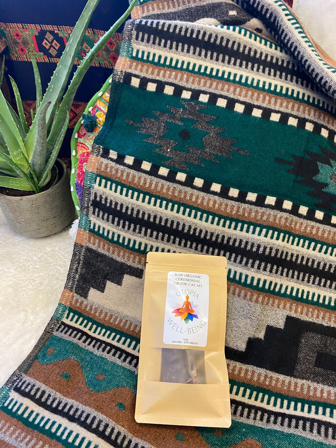 Ceremonial Grade Cacao & Green Aztec Shawl, Blanket , Oversized Scarf ...