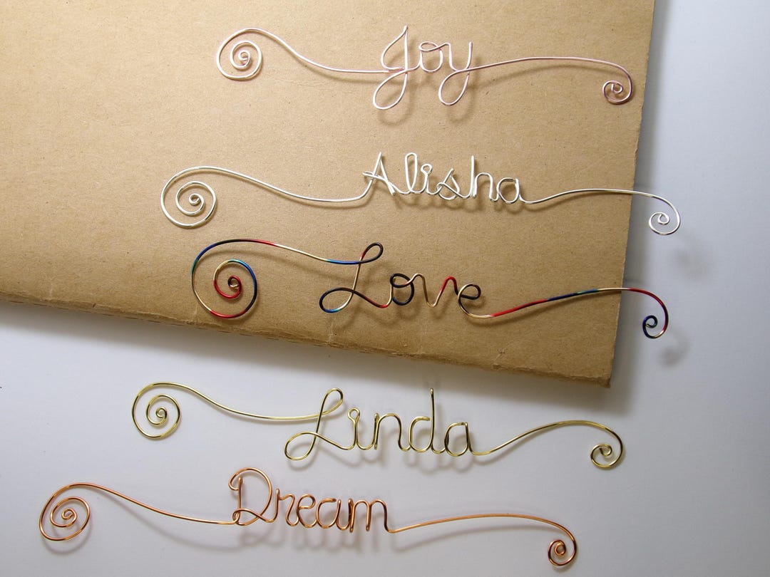 Personalized Wire Name Bookmark - Wire Bookmark - Custom Bookmark ...