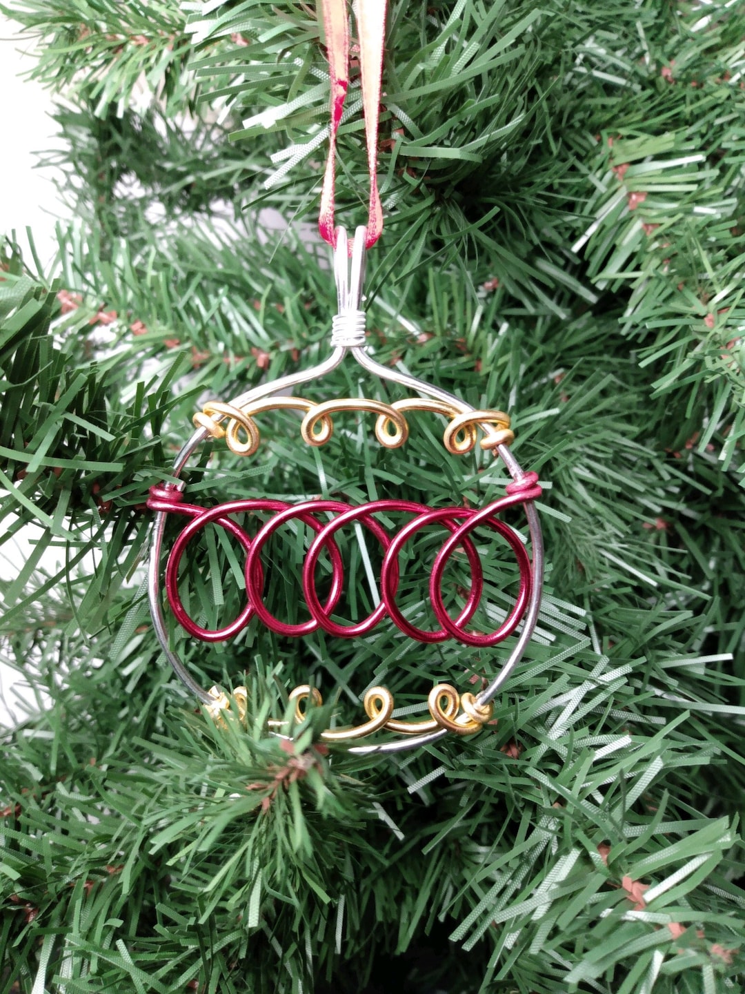 Handmade Wire Christmas Ornament, Christmas Ornament, Handmade ...