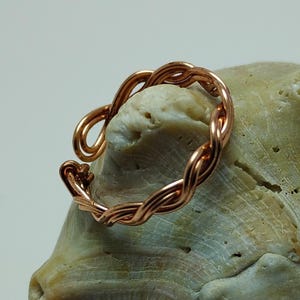 Wavy Copper Ring, Wire Wrapped Ring, Handmade Ring, Copper Jewelry ...