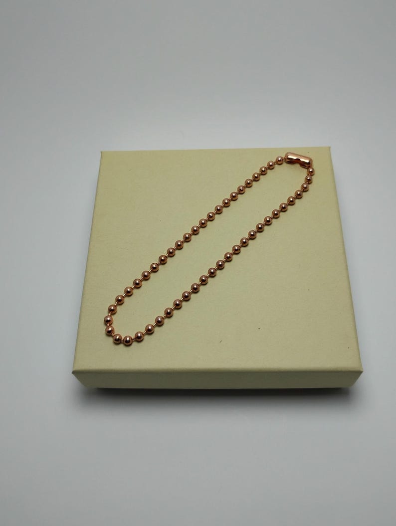 Copper Anklet, Copper Bead Chain Anklet, Made to Order - Etsy