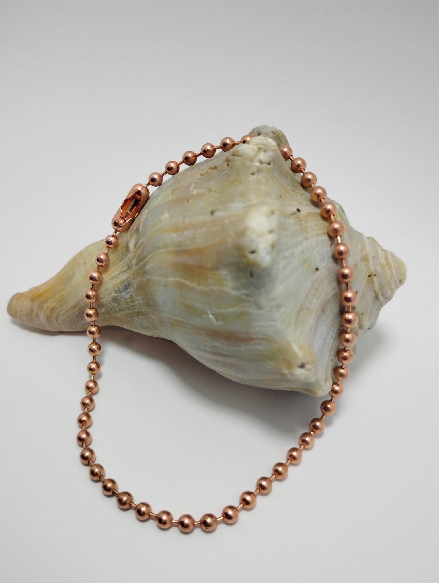 Copper Anklet, Copper Bead Chain Anklet, Made to Order - Etsy
