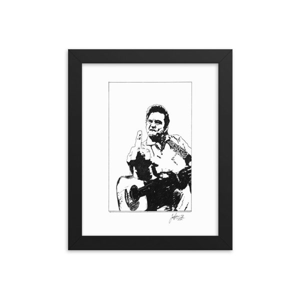 Johnny Cash Framed Poster - Etsy