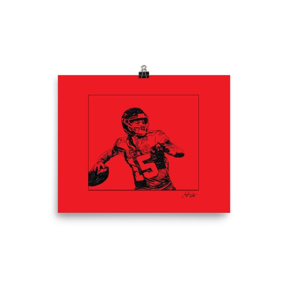 Patrick Mahomes Red Poster | Etsy