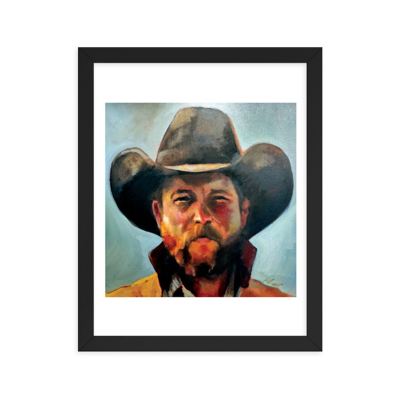 Colter Wall painting Framed Poster - Etsy