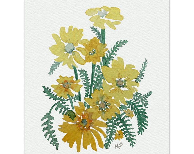 Fine Art Print Yellow Daisy Wall Art, From Original Botanical ...