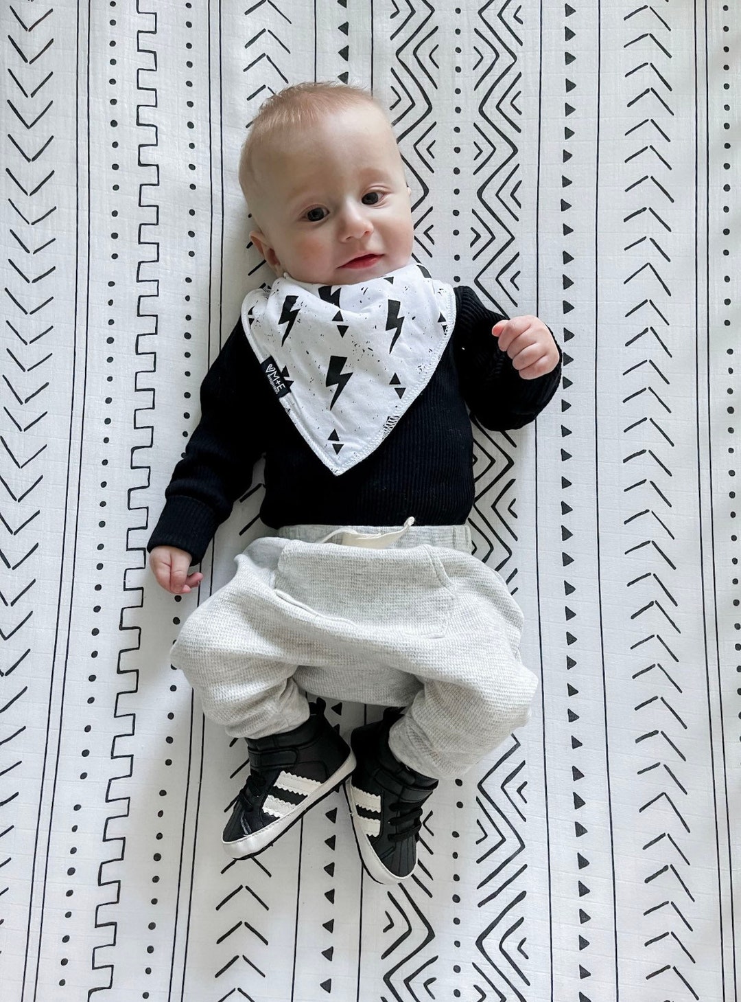 Lightning Bolt Bandana Bib Drool Bib Baby Bib Teething Bib - Etsy