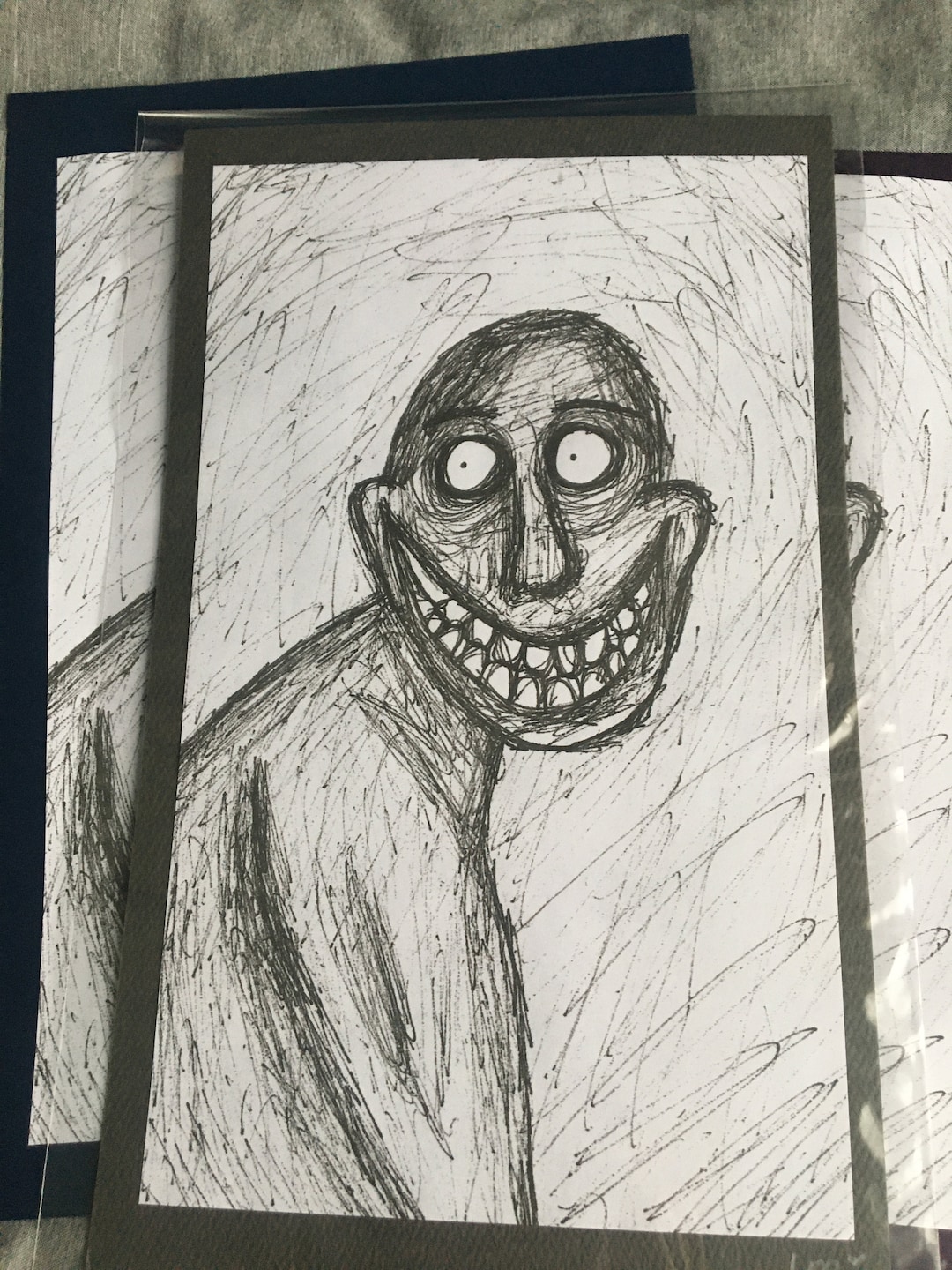 Smiling Demon Drawing - Etsy
