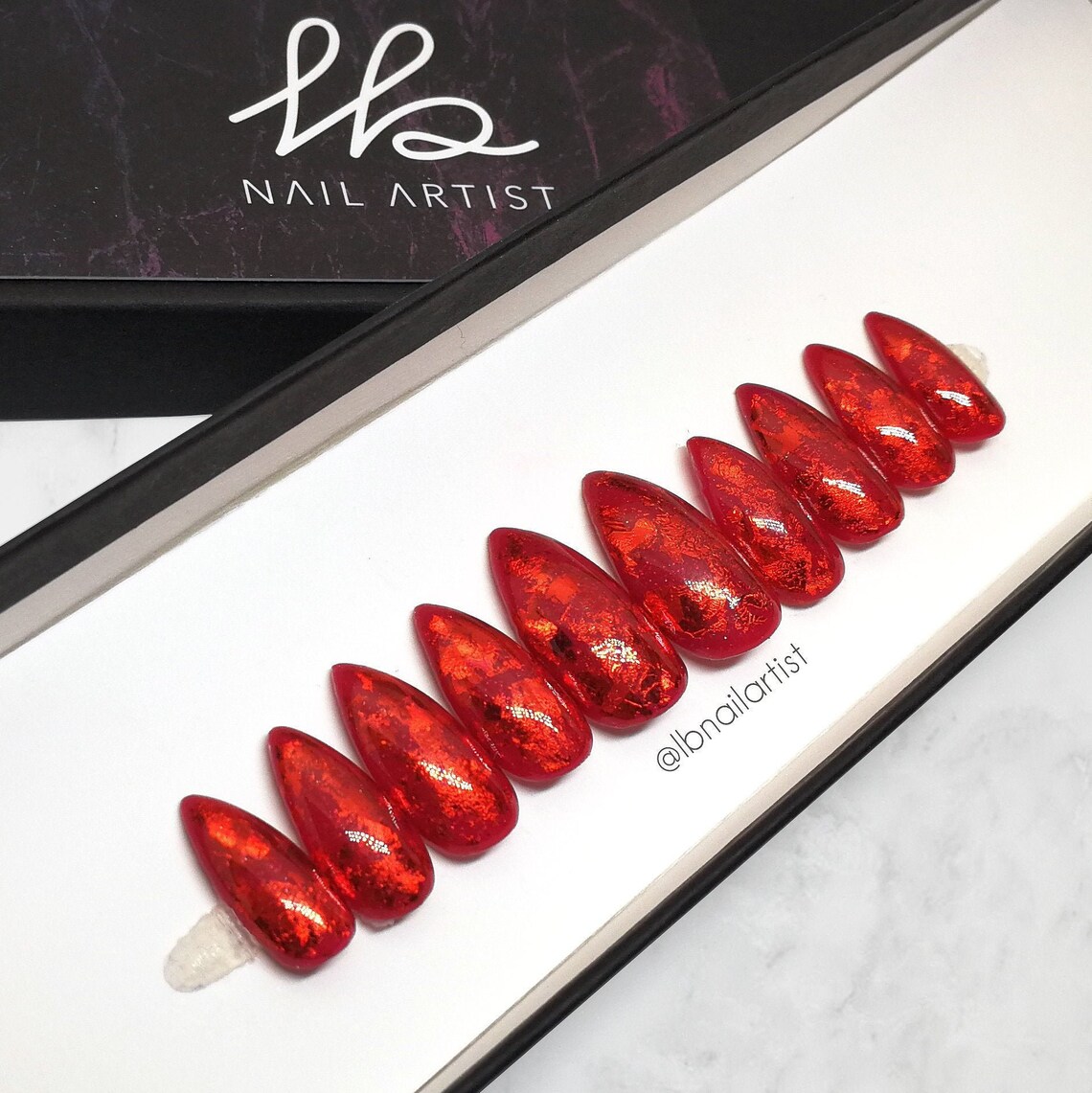 PRESS ON NAILS Lava Reusable False Nails Fake Nails - Etsy