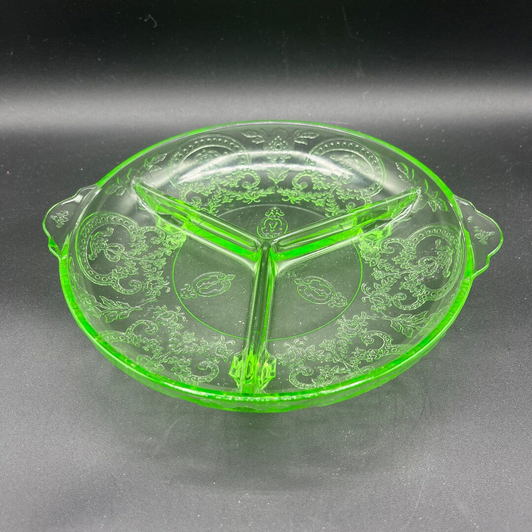 Green Depression Glass Uranium Glass - Etsy