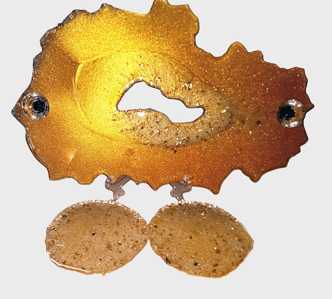 An Original Geode Tray With 2 Golden Geode Style Side Saucers. - Etsy