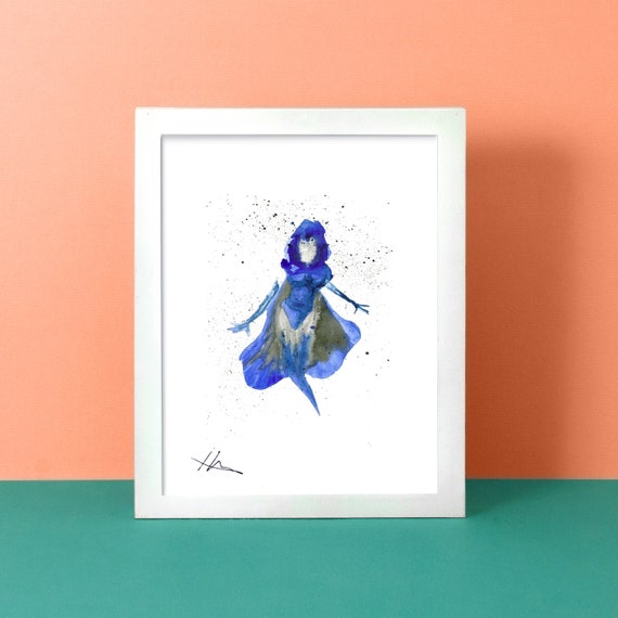 Raven Inspired by DC Watercolour Print - Etsy