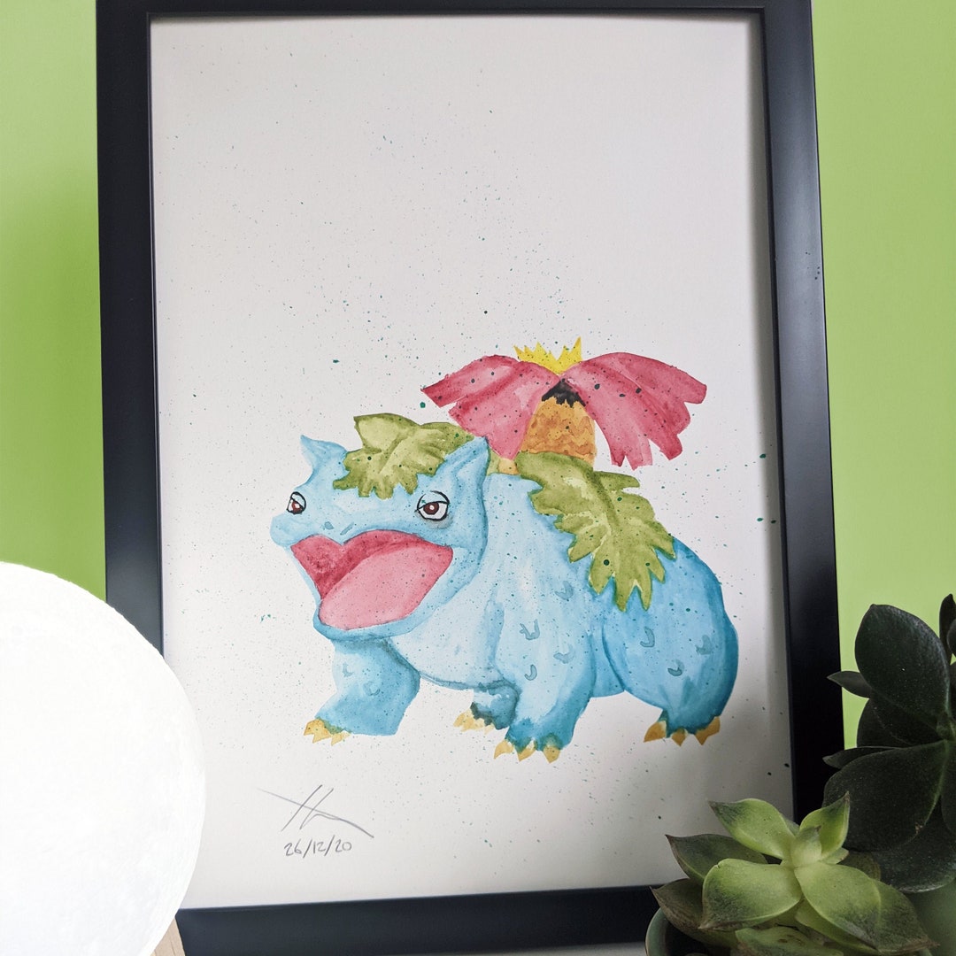 Venusaur Original Inspired A4 Painting - Etsy