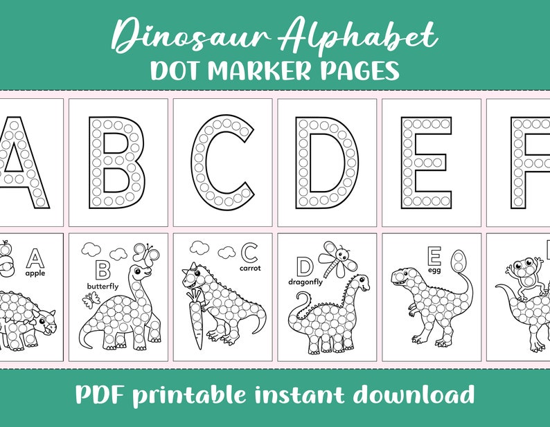 Kids Coloring Pages, Dot Marker Coloring Pages, Children Coloring ...