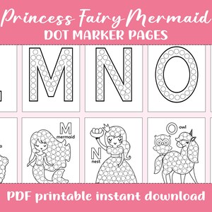 Princess Coloring Pages, Dot Marker Coloring Pages, Children Coloring ...