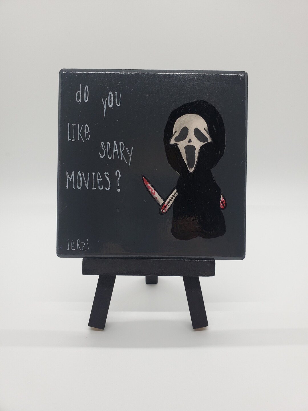 Ceramic Coaster - 4x4 Hand Painted Coaster, Gifts, Art Deco, Scream ...