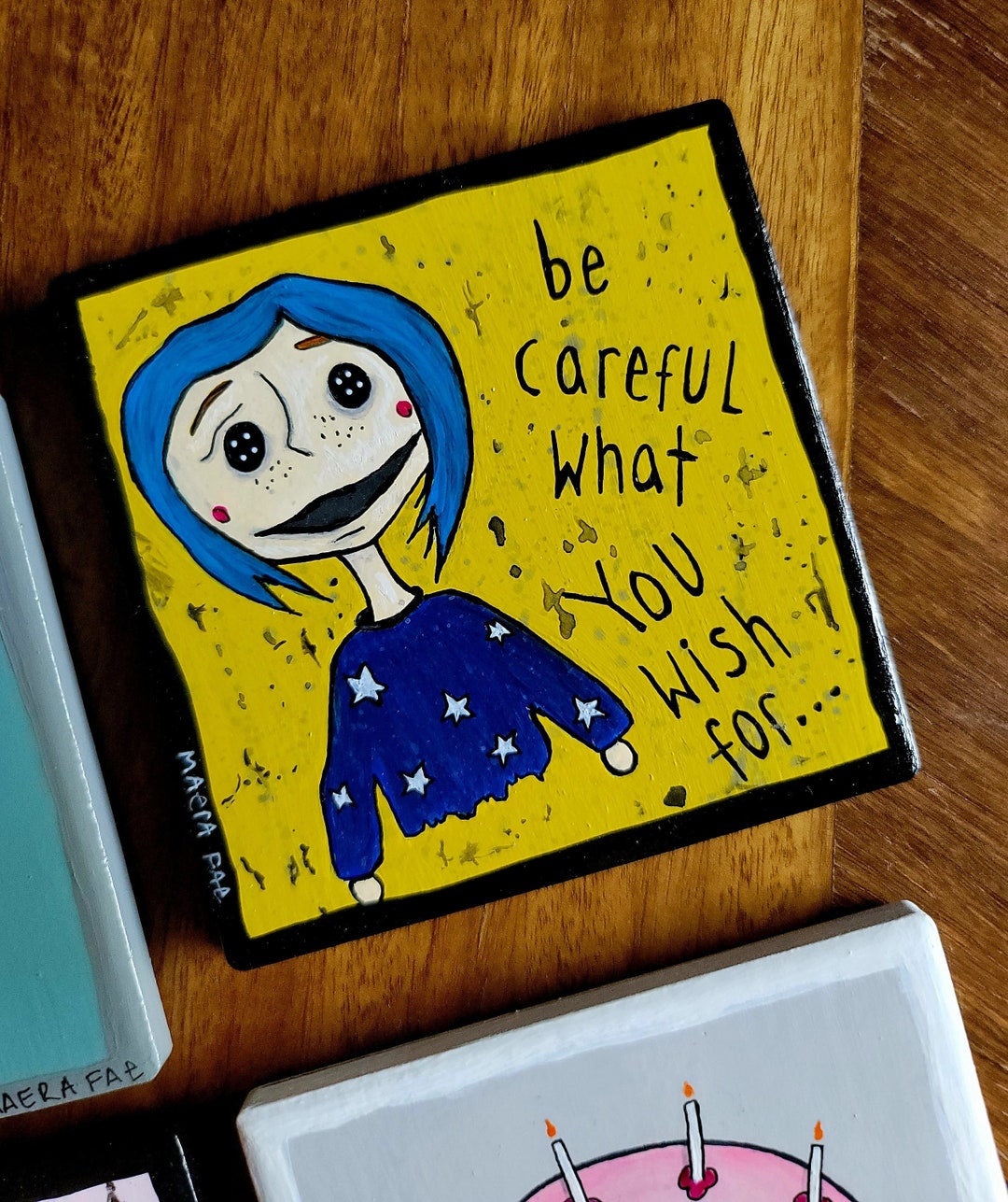 Coraline Ceramic Coaster Coraline Art, Tim Burton Art, Creepy Cute Art ...