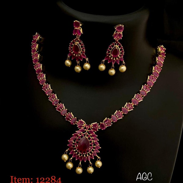 Indian Ruby Necklace - Etsy
