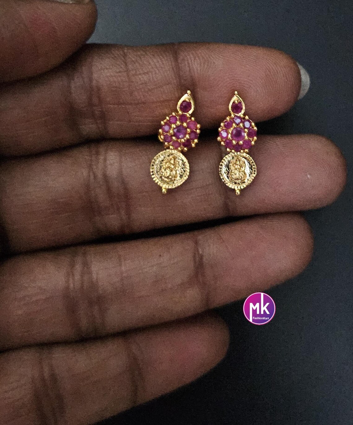 Lakshmi Premium Quality Combo Ruby AD Gold Finish Combo Set - Gold ...