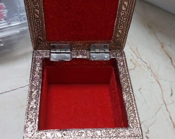 German Silver Velvet Gift Box - Ganesa Velvet Gift Box With - Wedding ...