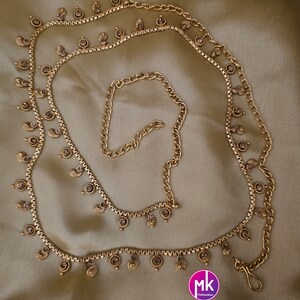 Gold Finish With AD Stones Hip Chain-traditional Hip Chain-vaddanam ...