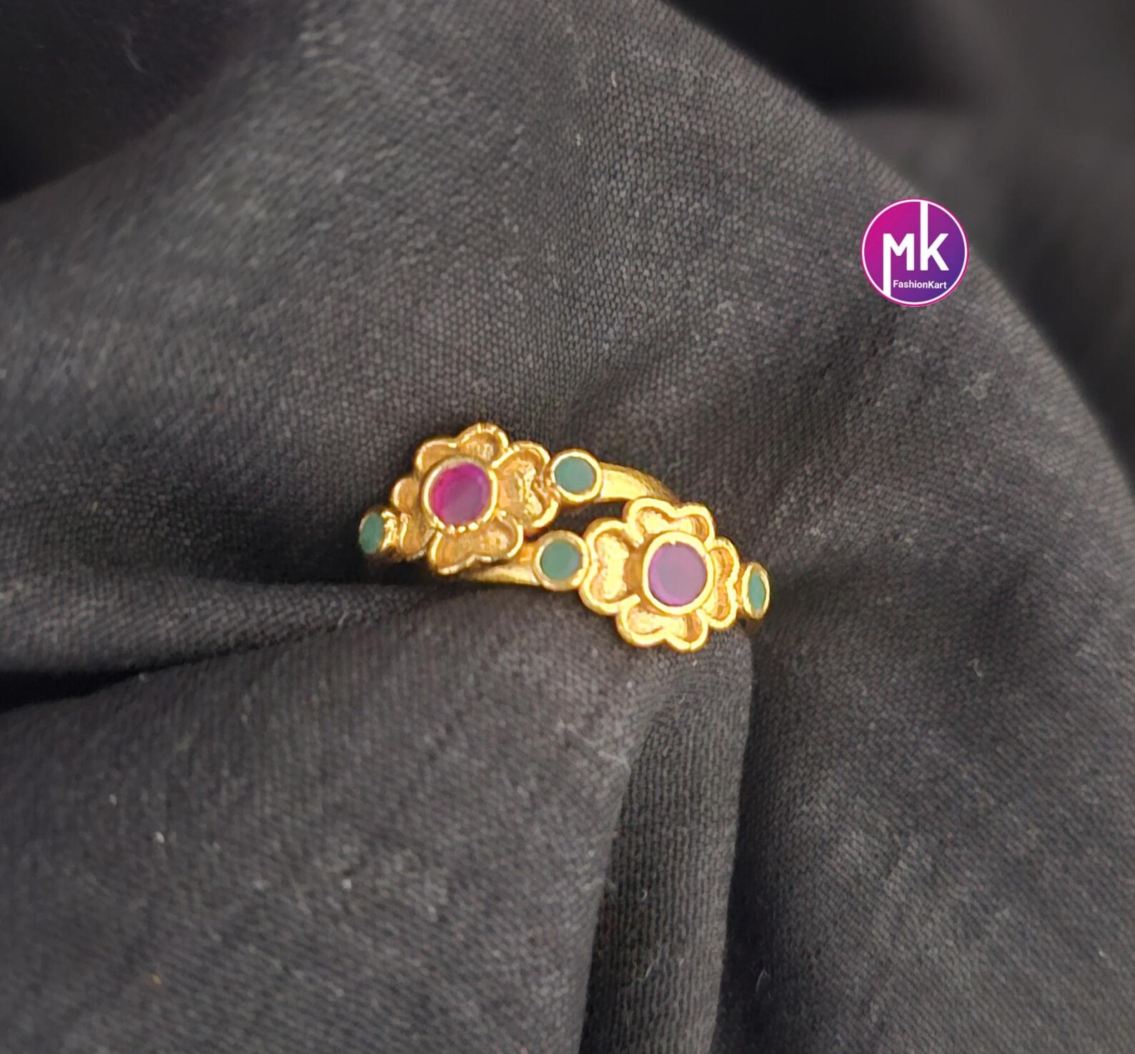 Matte Gold Finish Toe Ring With AD Stones/leg Finger Ring/adjustable ...