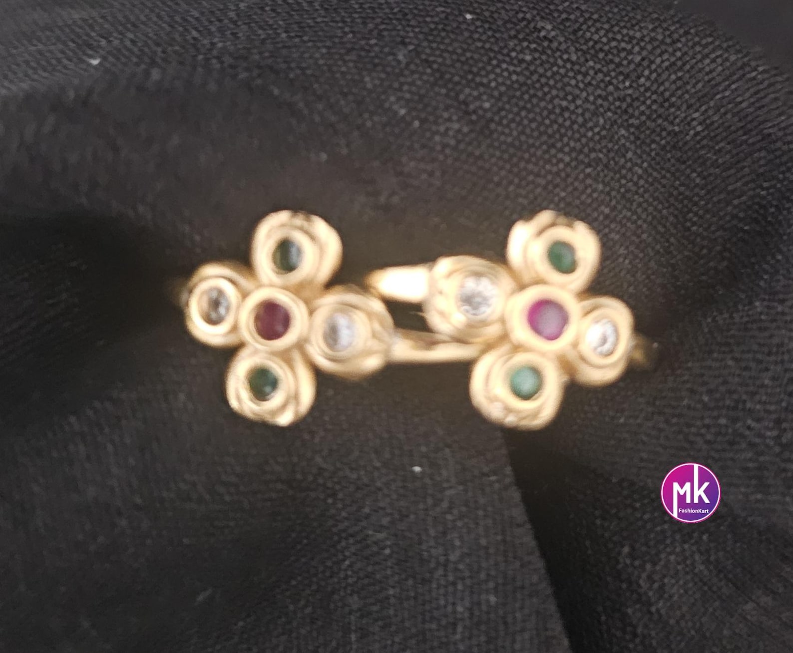 Matte Gold Finish Toe Ring With AD Stones/leg Finger Ring/adjustable ...