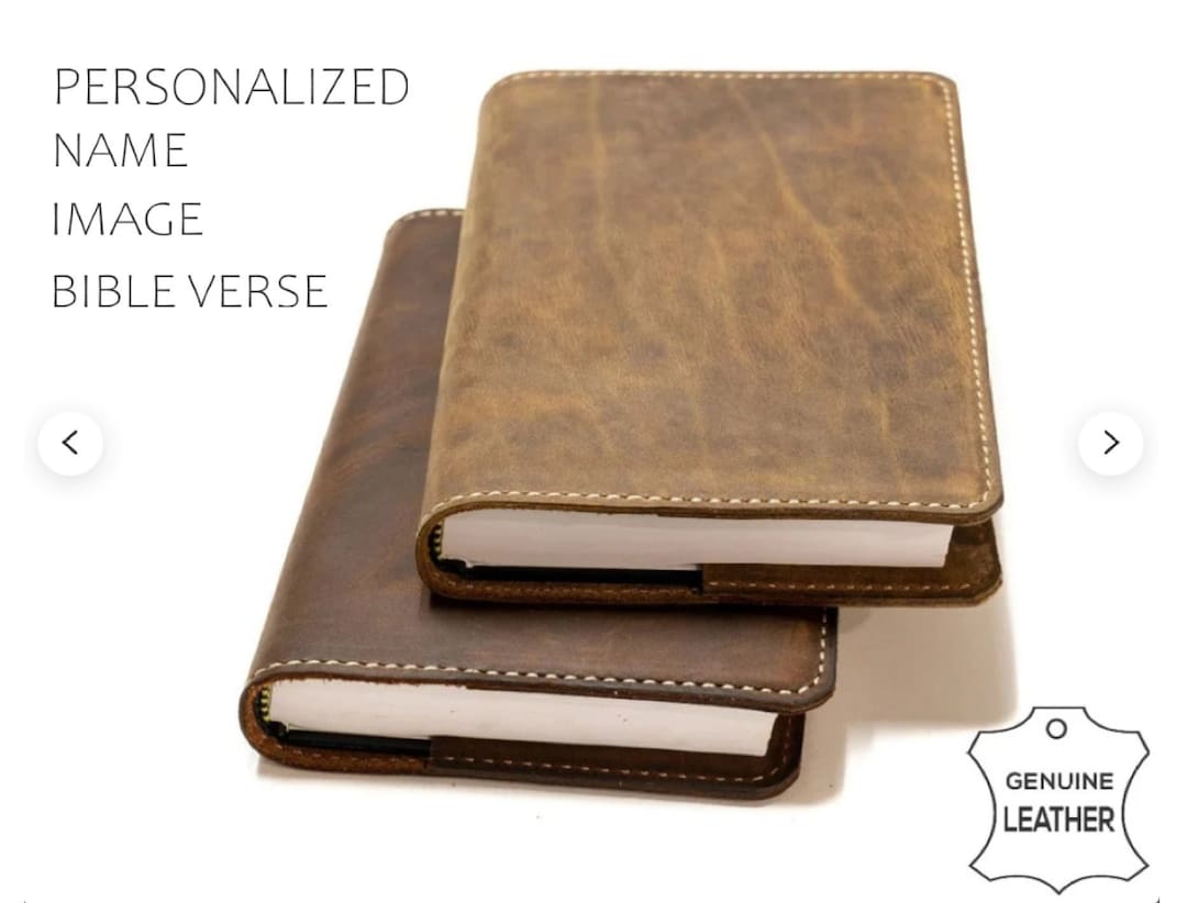 Personalized Leather Bible Cover, Custom Scripture Cover, Large Bible ...