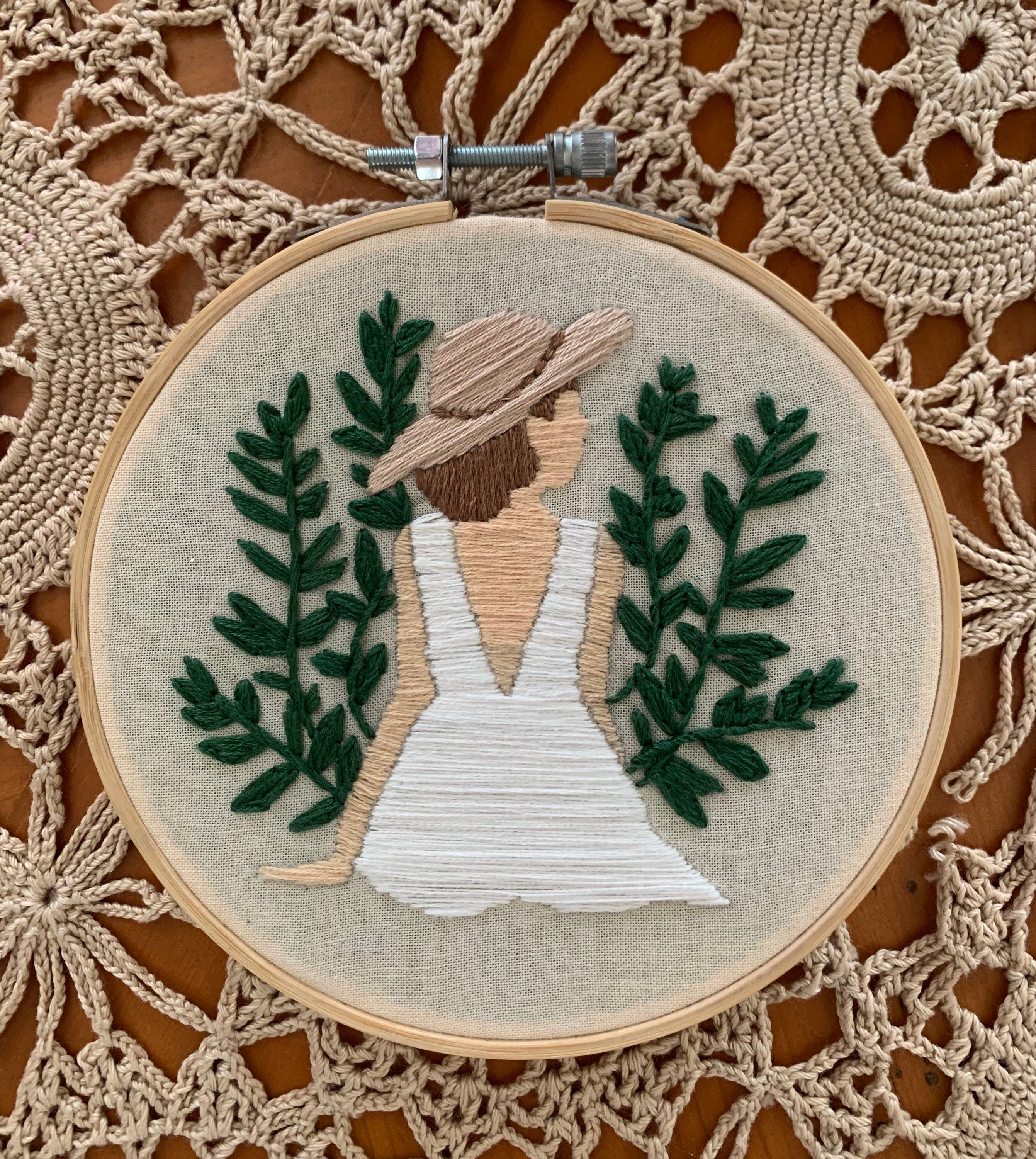 Bohemian Girl Embroidery | Etsy