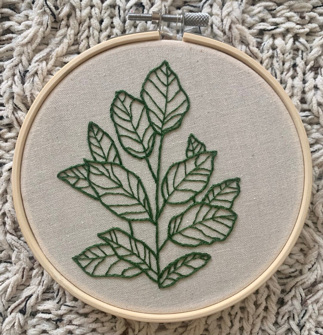Leafy Plant - Embroidery - Etsy