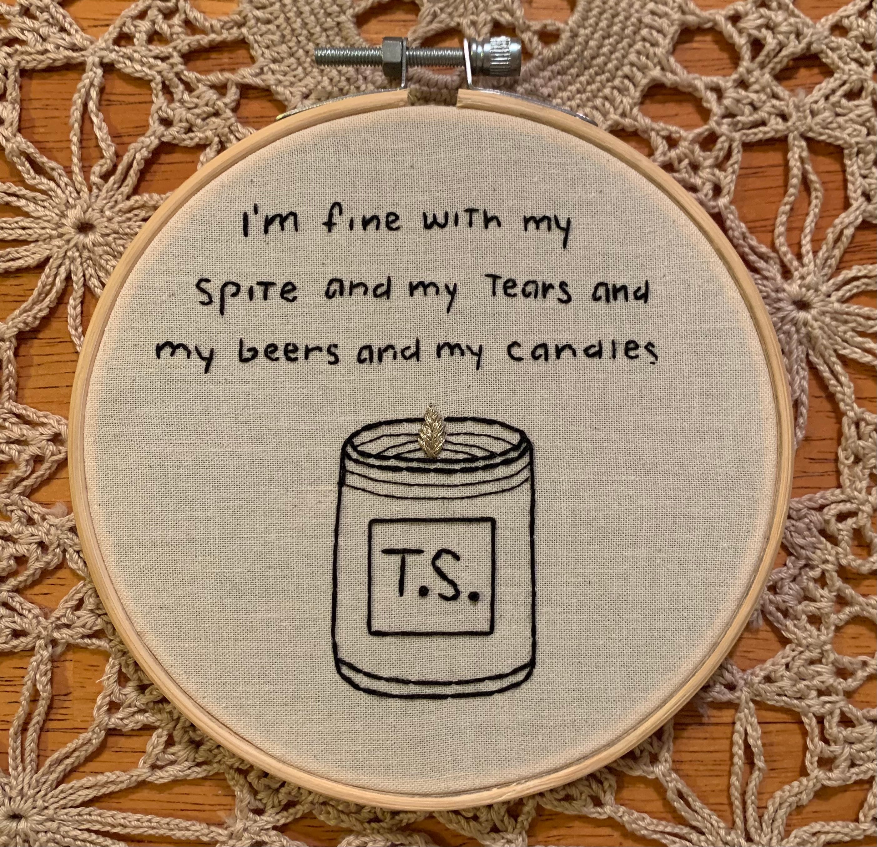 Closure Taylor Swift Lyrics Embroidery - Etsy