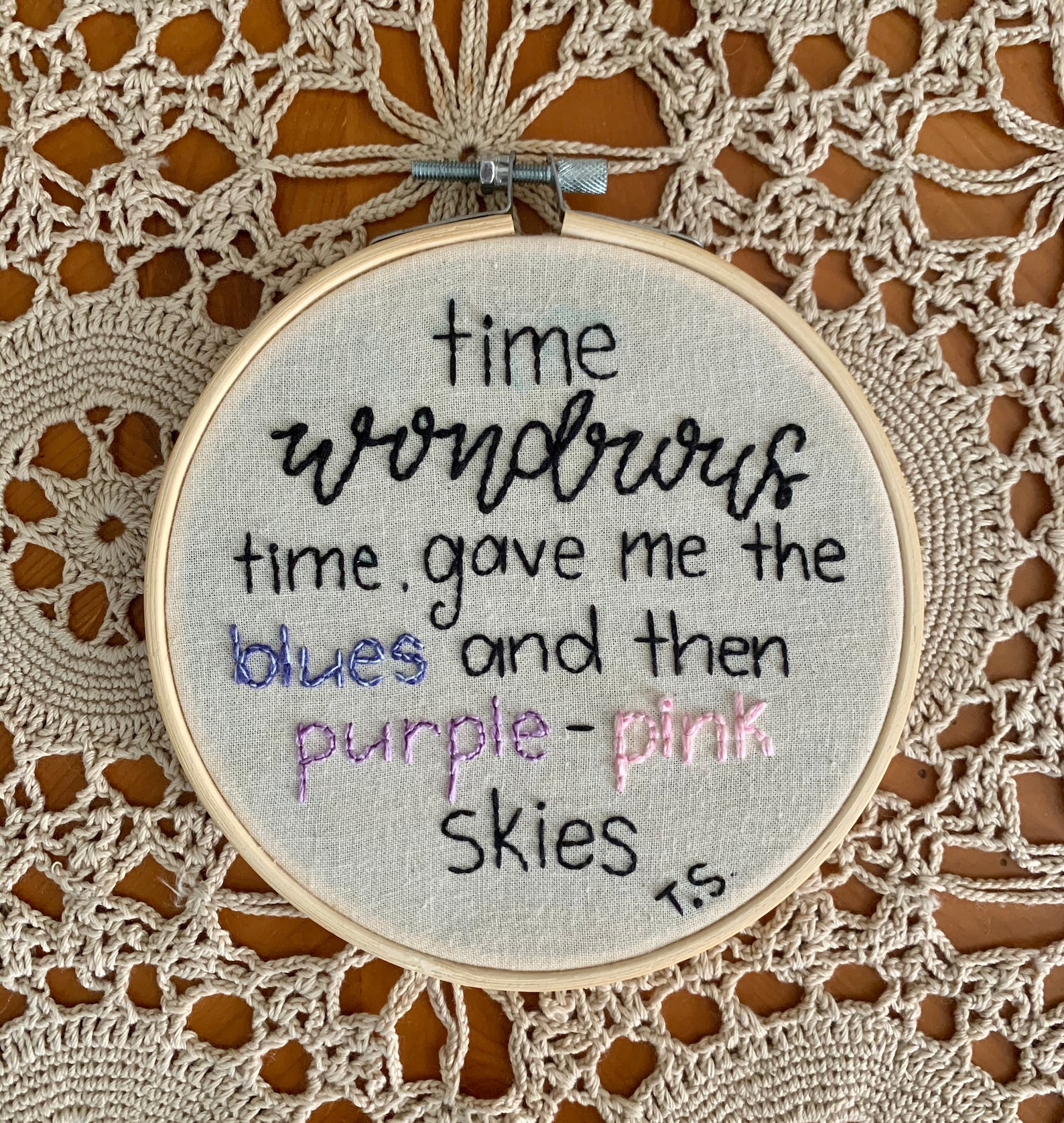 Taylor Swift Lyrics: Invisible String Embroidery - Etsy