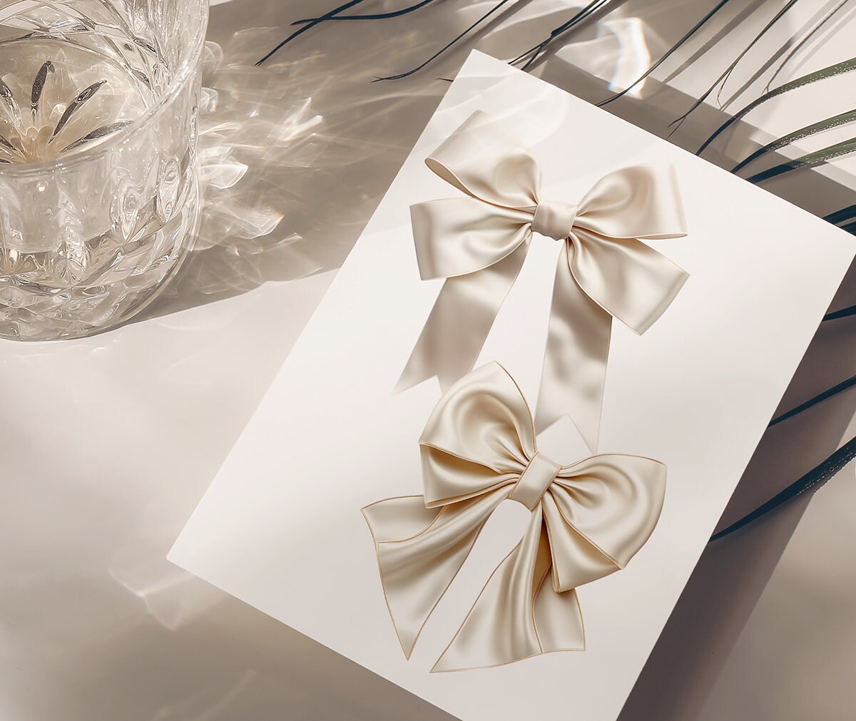 20 Beige Ribbon Clipart Pack, Aesthetic Ribbon Graphics, Transparent ...