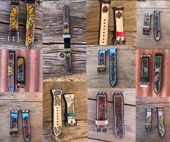 Custom Tooled Watch Band | Etsy