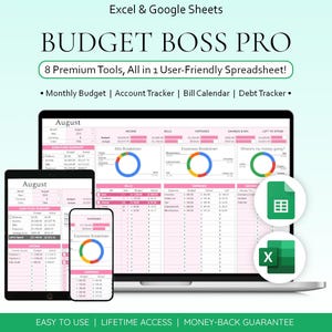 Personal Finance Spreadsheet Bundle Digital Budget Spreadsheet Template ...