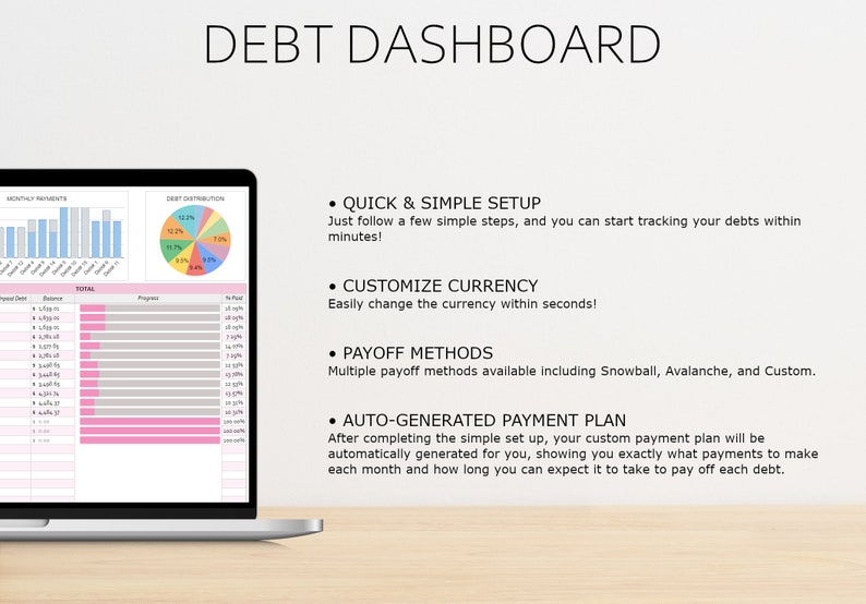 Debt Payoff Tracker: Snowball Spreadsheet, Financial Planner (google ...