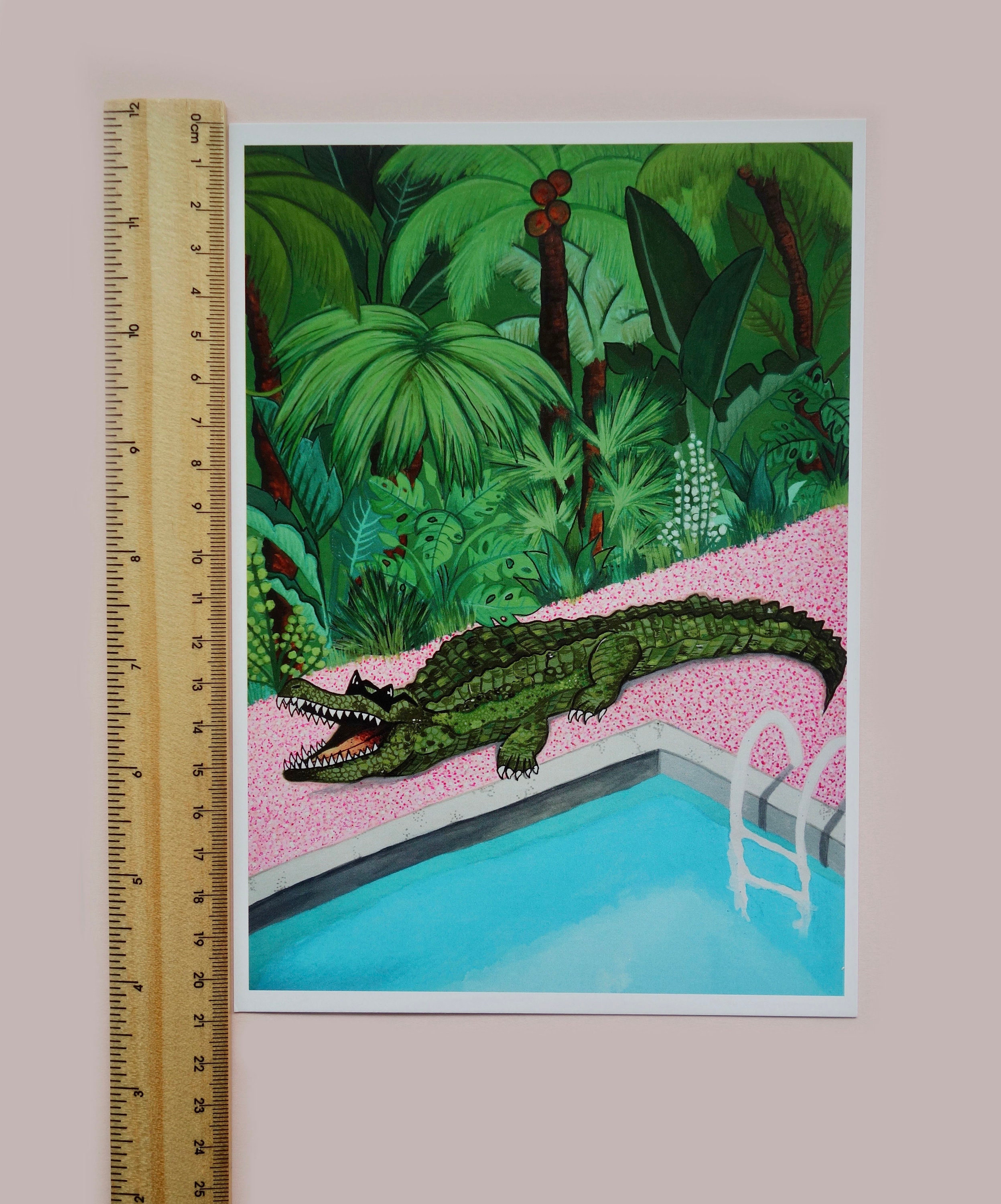 I Miss Queensland Crocodile Tropical A5 Art Print Postcard | Etsy