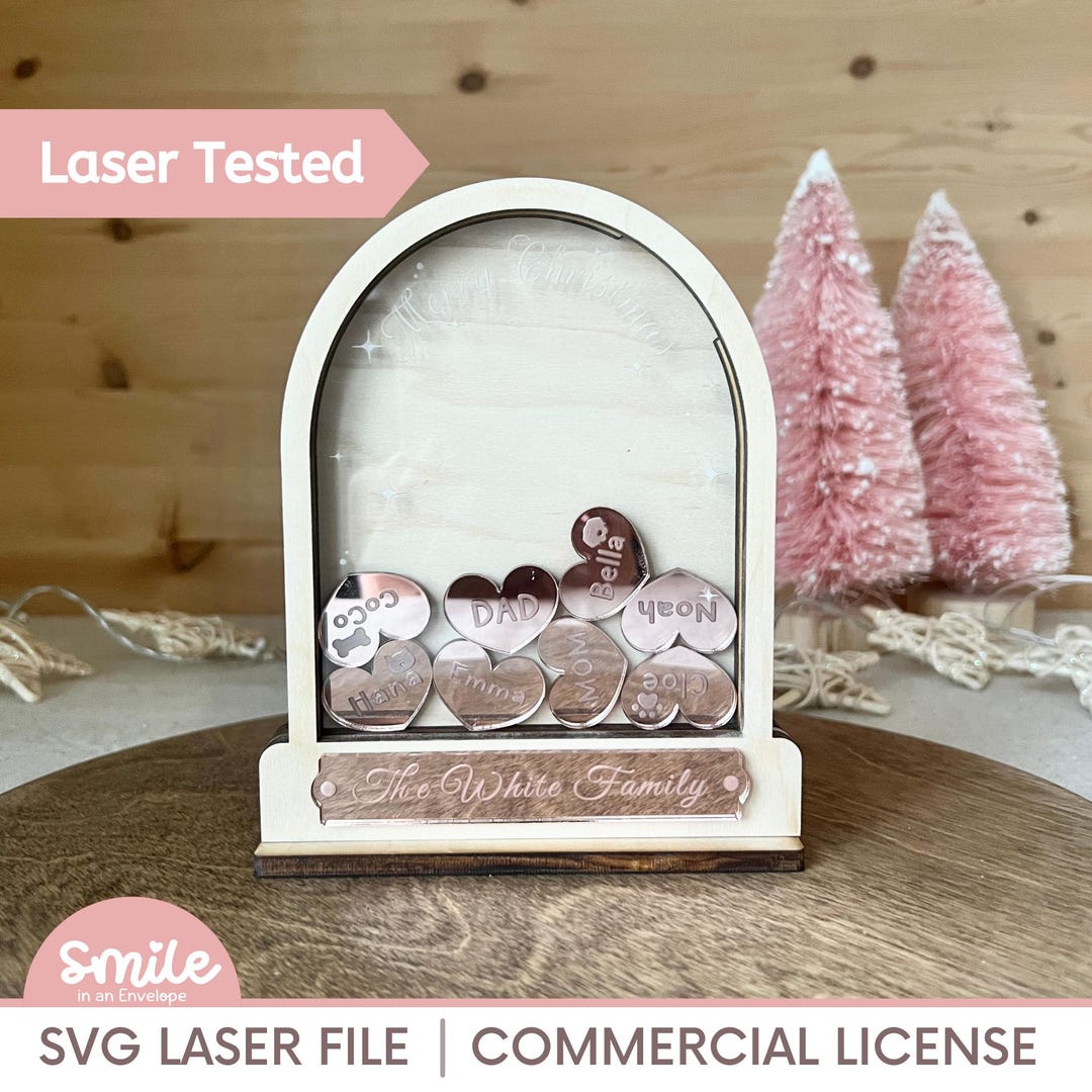 Personalized Family Keepsake Cloche SVG : Laser Cut File (digital ...